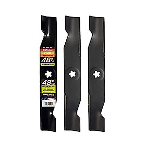 3 Blade Set for Many 48 in. Cut Craftsman, Husqvarna, Poulan Mowers Replaces OEM #'s 173920, 180054, PP24005, 532180054