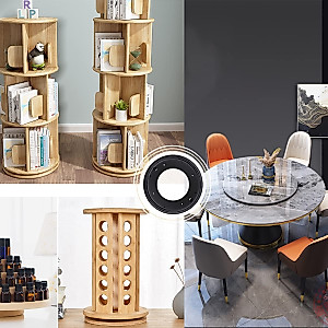 Lazy Susan Square Turntable Bearings 4Pack 3Inch Steel Rotating Bearing Swivel Plate Lazy Susan Hardware Base Parts Kit for Serving Trays Kitchen Cabinet Craft Project (3 Inch, 4)