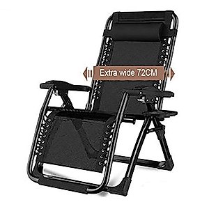 CZYSHP Cushion Zero Gravity Chairs Oversized Zero Gravity Chair for Heavy Duty People, Extra Wide Patio Recliner Sun Lounger for Beach Sunbathing, Support 440Lbs