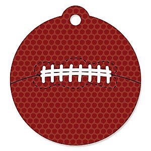 End Zone - Football - Baby Shower or Birthday Party Favor Gift Tags (Set of 20)