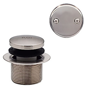 Westbrass 593244-20 White 1-1/2" Tubular Tip Toe Bath Waste Drain Kit, Stainless Steel