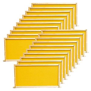 20-Pack Beehive Frames Bee Hive Frame with Waxed Foundation Sheet Unassembled Beehive Frames, 9-1/8-Inch