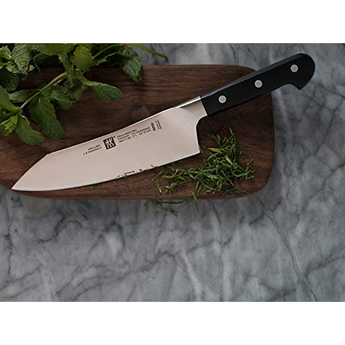 ZWILLING Pro 7-inch Rocking Santoku Knife, 7'', Black/Stainless Steel