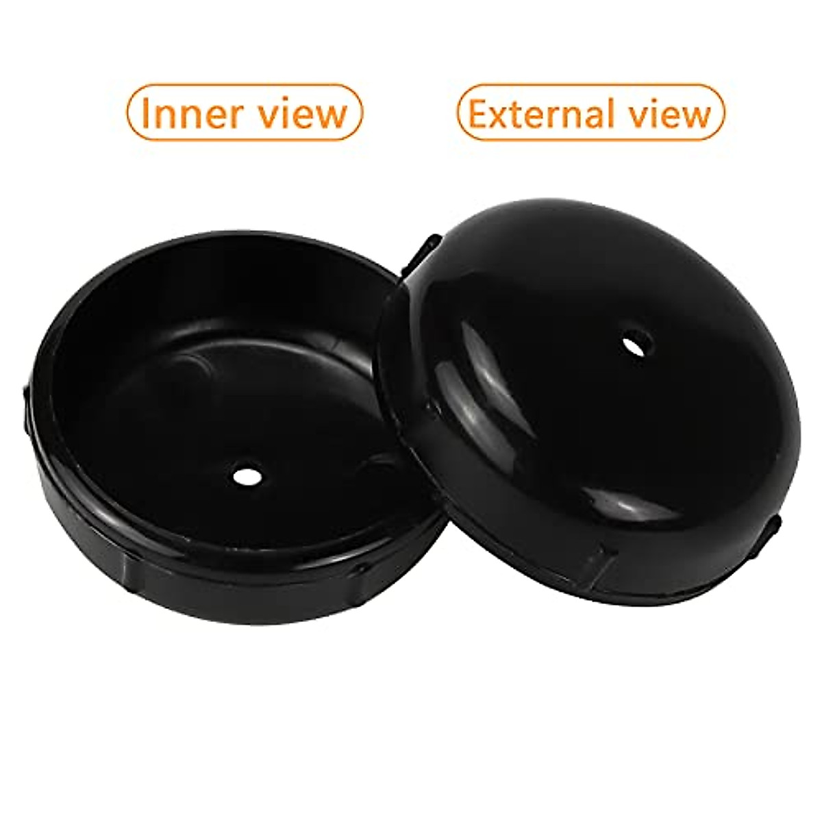 APPLIANCEMATES 1-1/2" Wrought Iron Patio Furniture Feet Glides,32 Pcs Plastic Outdoor Patio Furniture Feet Protectors Protecting Floor Surfaces from Scratches(Black)