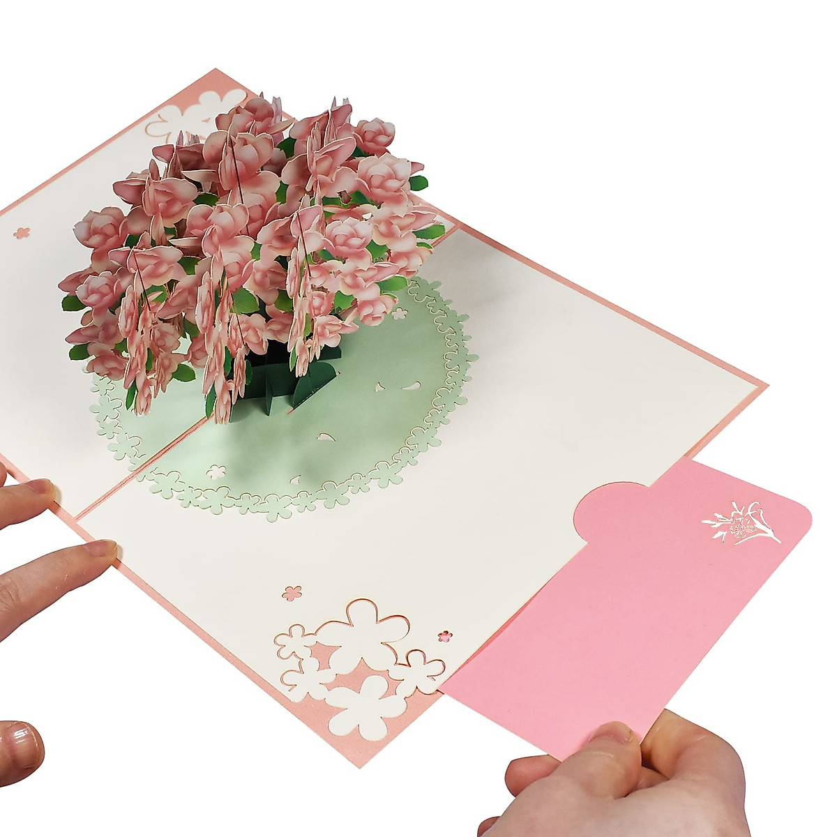 Magic Ants 3D Magnolia Pop Up Flower Card - Perfect for Mother's Day, Spring, Father's Day, Graduation, Birthdays, Weddings, Anniversaries, and More - Express Your Wishes for All Occasions