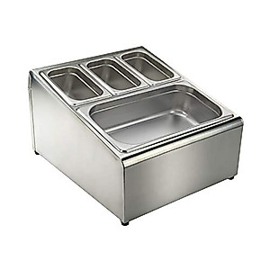 Winco SCPH-33 - Stainless Steel Condiment Packet Holder, 2 Compartments