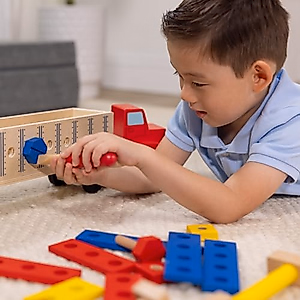 Melissa & Doug Big Rig Truck Wooden Building Set (22 pcs)