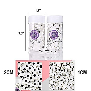GEORLD Halloween Eyeballs Sprinkles 2 Bottle Candy Edible Eyeballs Eyes Cake Cupcake Toppers Cookie Dessert Decorations,6.9 Ounce,Two Size Mixed