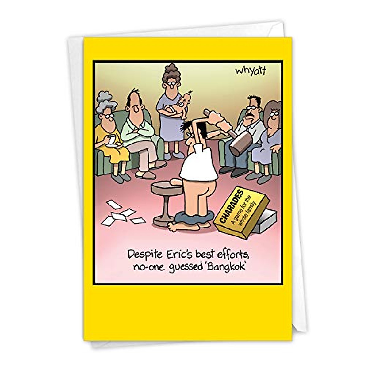 NobleWorks Funny Birthday Greeting Card with 5 x 7 Inch Envelope (1 Card) Bday Bangkok Family CharadeS 8300Z