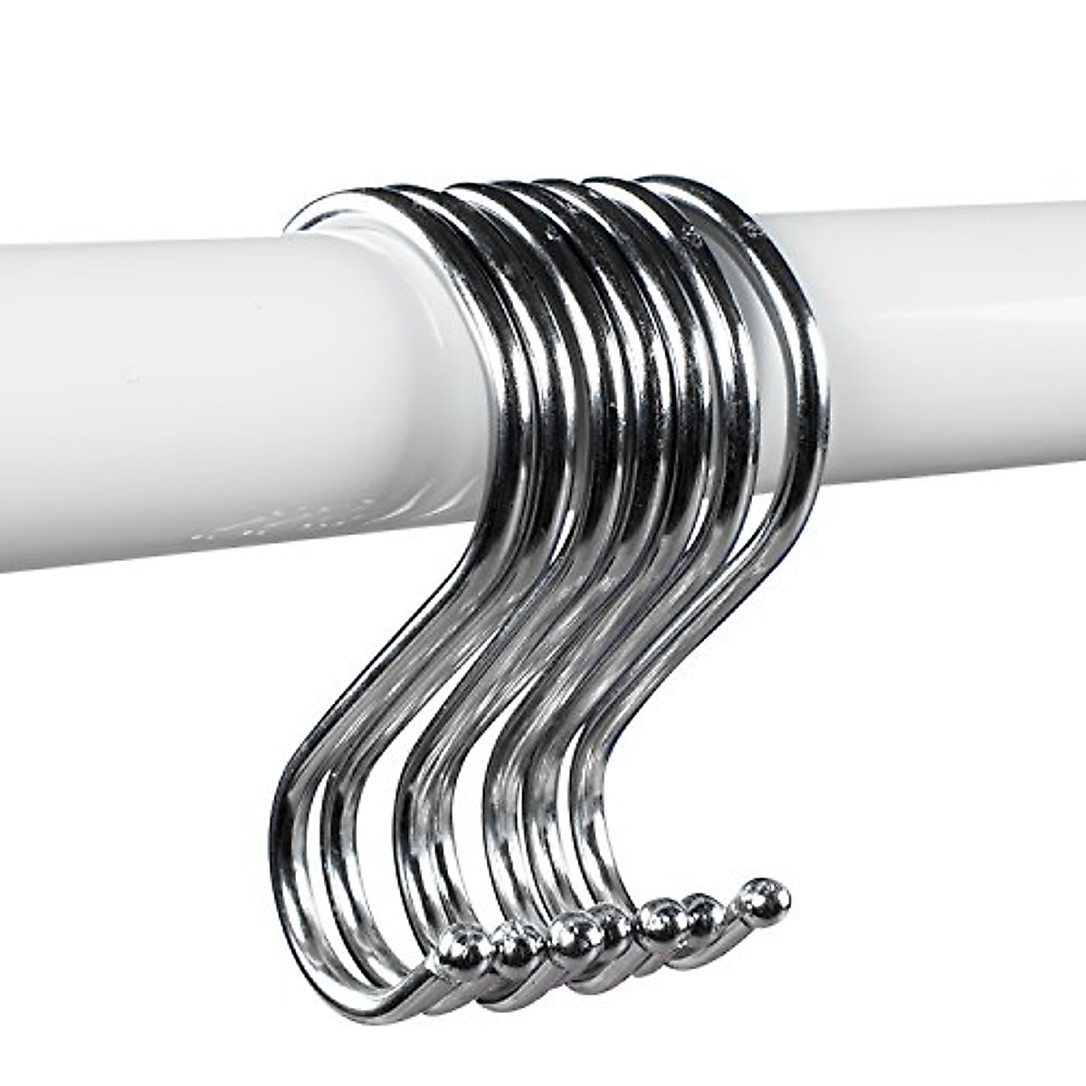 Super Z Outlet S Hooks 3" Heavy-Duty Stainless Steel Kitchen Hooks for Hanging Pans Pots Bags Towels Clothing (12 Pack)