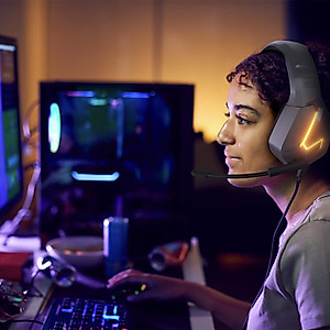 Orzly Gaming Headset (Orange) for PC and Gaming Consoles PS5, PS4, Xbox Series X | S, Xbox ONE, Nintendo Switch & Google Stadia Stereo Sound with Noise Cancelling mic - Hornet RXH-20 Vesuvius Edition