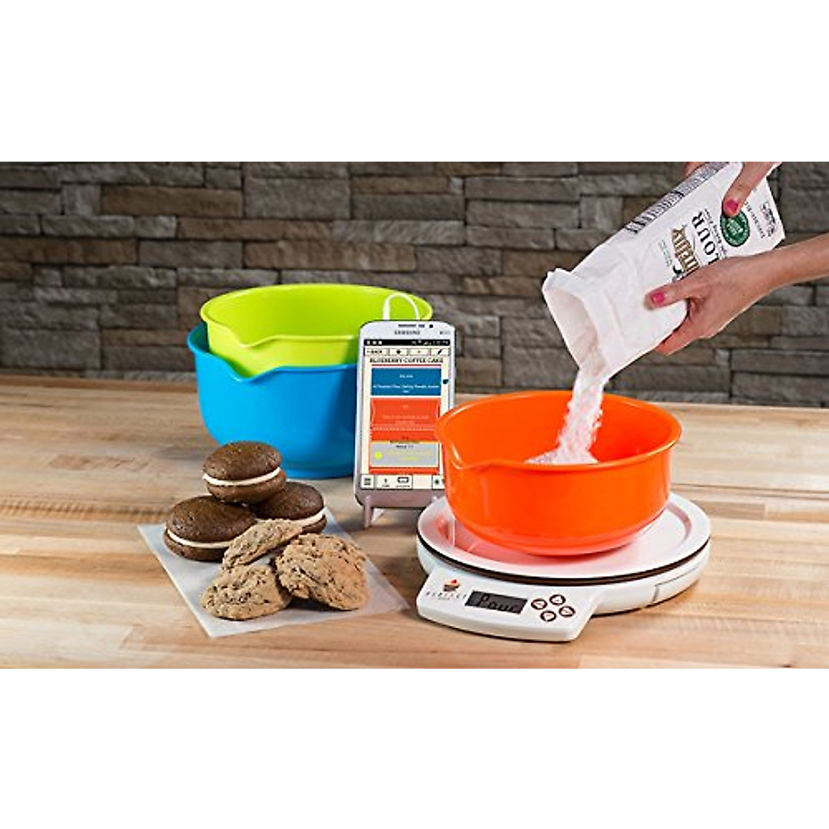 Perfect Company Bake 1.0 Smart Scale and Recipe App Kitchen Tool, White (Discontinued by Manufacturer)