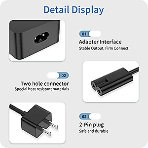 65W Surface Pro Charger Compatible with Surface Pro 9 8 3 7 6 5 4 X Microsoft Surface Charger Windows Surface Laptop Charger 1 2 3 4 with 5V 1A USB Charging Port LED 65W 44W 36W Power Supply Cord