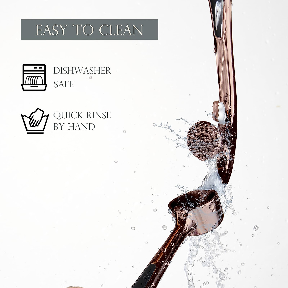 Premium Garlic Press, Professional Garlic Mincer, Easy to Squeeze and Clean, Rust Proof & Dishwasher Safe, Efficient Ginger Crusher - Antique Copper