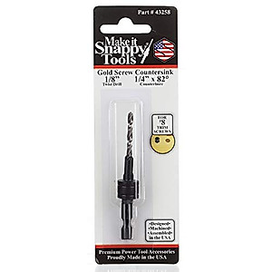 Snappy Tools 1/8 Inch x 1/4 Inch Trim-Screw Countersink #43258
