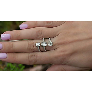 Sterling Silver Spiral Ring - Engagement Ring - Wedding Rings - Wedding Ring - Engagement Ring - Cubic Zirconia Wedding Sets - Bridal Sets Wedding Rings - CZ Engagement Rings - Wedding Ring Sets (8)