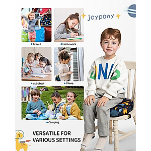 Toddler Booster Seat for Dining Table, 4 inch Ergonomic Design Dining Chair Heightening Cushion Portable Dismountable Eating, Washable Kids Toddler Booster Cushion, Adjustable Elasticity Straps (Star)