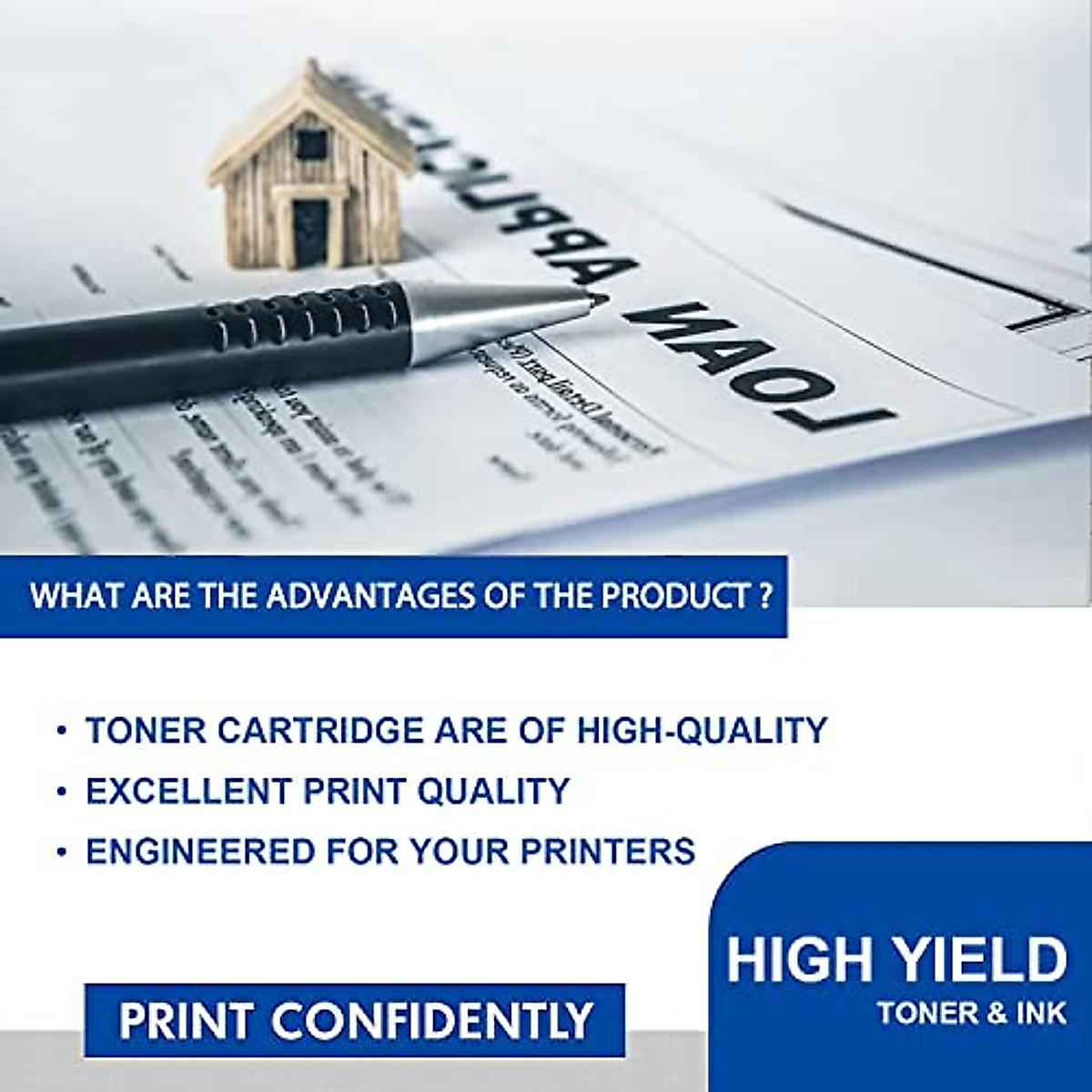 BIGSPCE Standard Yield Toner Cartridge, TN730 , Replacement for Brother TN-730 Black Toner, Page Yield Up to 1,500 Pages,1 Pack