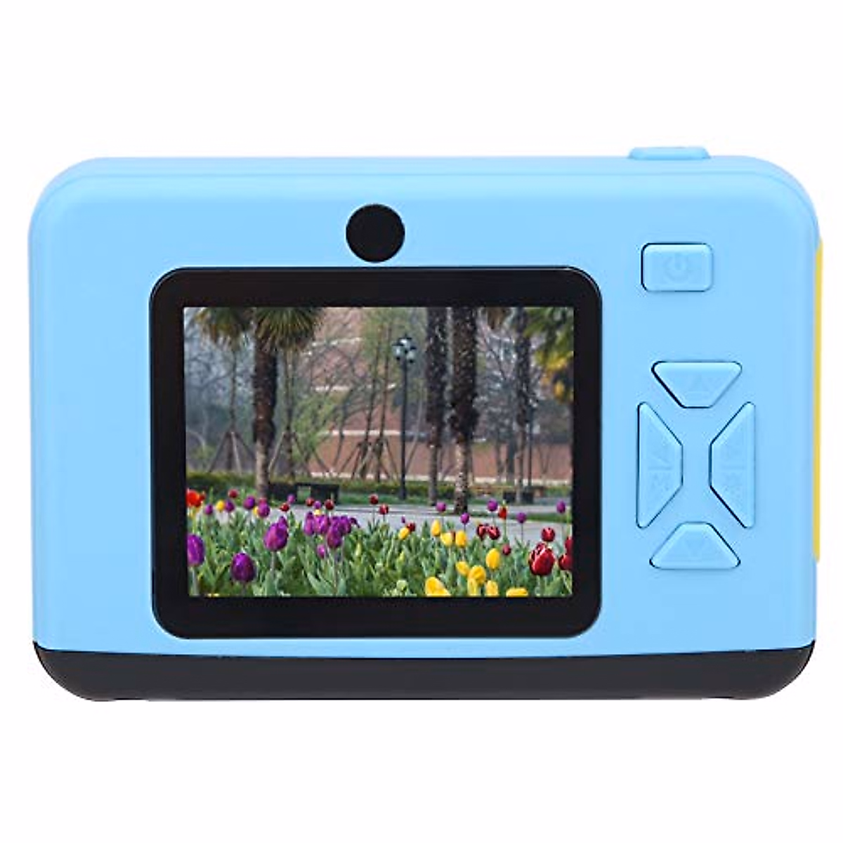 Mxzzand Portable High-Definition Children's Digital Camera Cute Front Rear Dual Cameras Selfie Camera Toy(Blue)