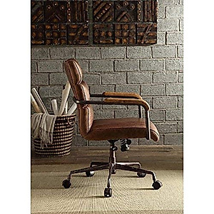 ACME Harith Executive Office Chair - 92414 - Retro Brown Top Grain Leather