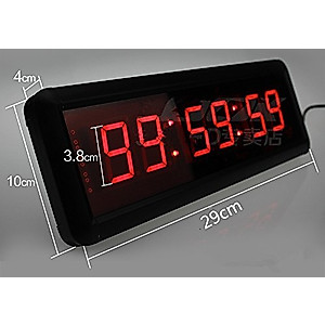Leadleds 1.5 inch Gym Timer, Digital Clock Display Countdown Count Up LED Timer for Home Office Use Stopwtach with Remote