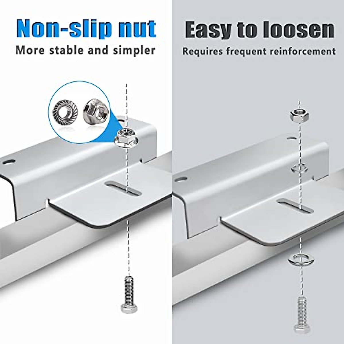 Solar Panel Mounting Brackets, Roof Panels Z Bracket Kit with Nuts Bolts, rv Solar Panel mounting Brackets for Solar Panel, Supporting for RV, Camper,Boats,Cabins,Off Grid (16 Units Brackets)