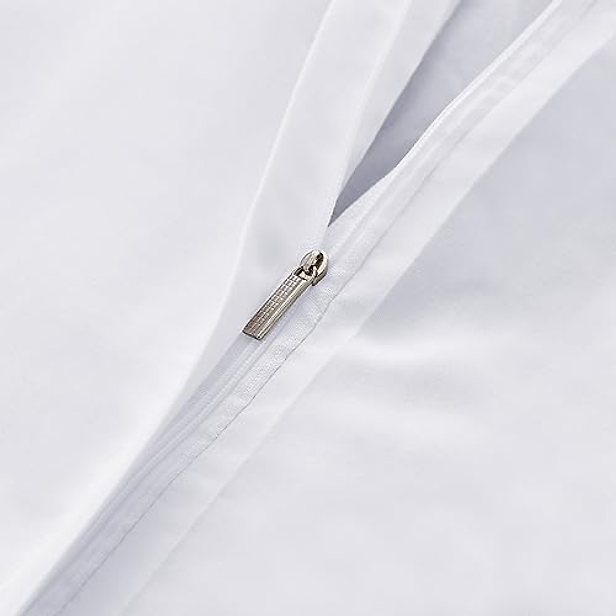 CozyLux Duvet Cover Queen Size White, Soft Microfiber Lightweight Bedding Duvet Cover Set 3 Pieces, 1 Duvet Cover 90x90 with Zipper Closure and Corner Ties and 2 Pillowcases, Comforter Not Included