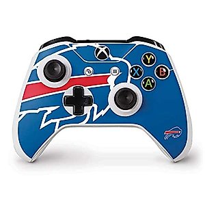 Skinit Decal Gaming Skin compatible with Xbox One S Controller - Officially Licensed NFL Buffalo Bills Large Logo Design