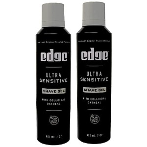 Edge Shave Gel, Fragrance Free, Ultra Sensitive with Oat Meal 7 oz (Pack of 2)