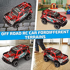 Remote Control Car, 1/24 Scale Light Up Racing Car Toys, RC Car for Kids with Cool Led Lights, Hobby RC Cars Toys Birthday Gifts for 3 4 5 6 7 8 Year Old Boys Girls