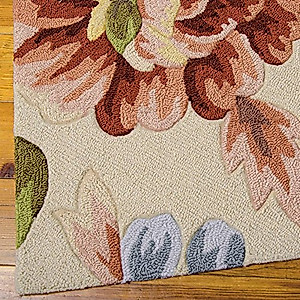 Nourison Fantasy Botanical Ivory 1'9" x 2'9" Area -Rug, Easy -Cleaning, Non Shedding, Bed Room, Living Room, Dining Room, Kitchen (2x3)