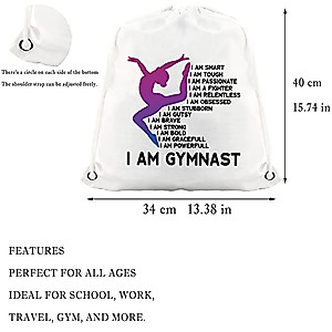 WCGXKO Gymnast Gifts Gymnastics Backpack Gymnastics Drawstring Bag For Girl Gymnastics Travel Bag Sport Pack (GYMNAST Backpack)