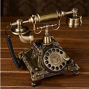 XICHEN Resin imitation copper Vintage STYLE ROTARY Retro old fashioned Rotary Dial Home and office Telephone