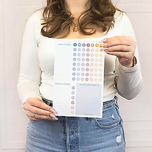 bloom daily planners Magnetic Chore Chart Planning Pad - Daily & Weekly Habit To Do Tracker - Family Organizer and Responsibility Reward System - 60 Sheets - 6” x 9”, Pastel