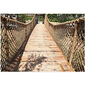 Heavy Duty Hemp Rope Cargo Net for Kids' Tree House, Stair & Balcony Safety - Outdoor Hammock & Playground Net (1 * 10m/3 * 33ft)