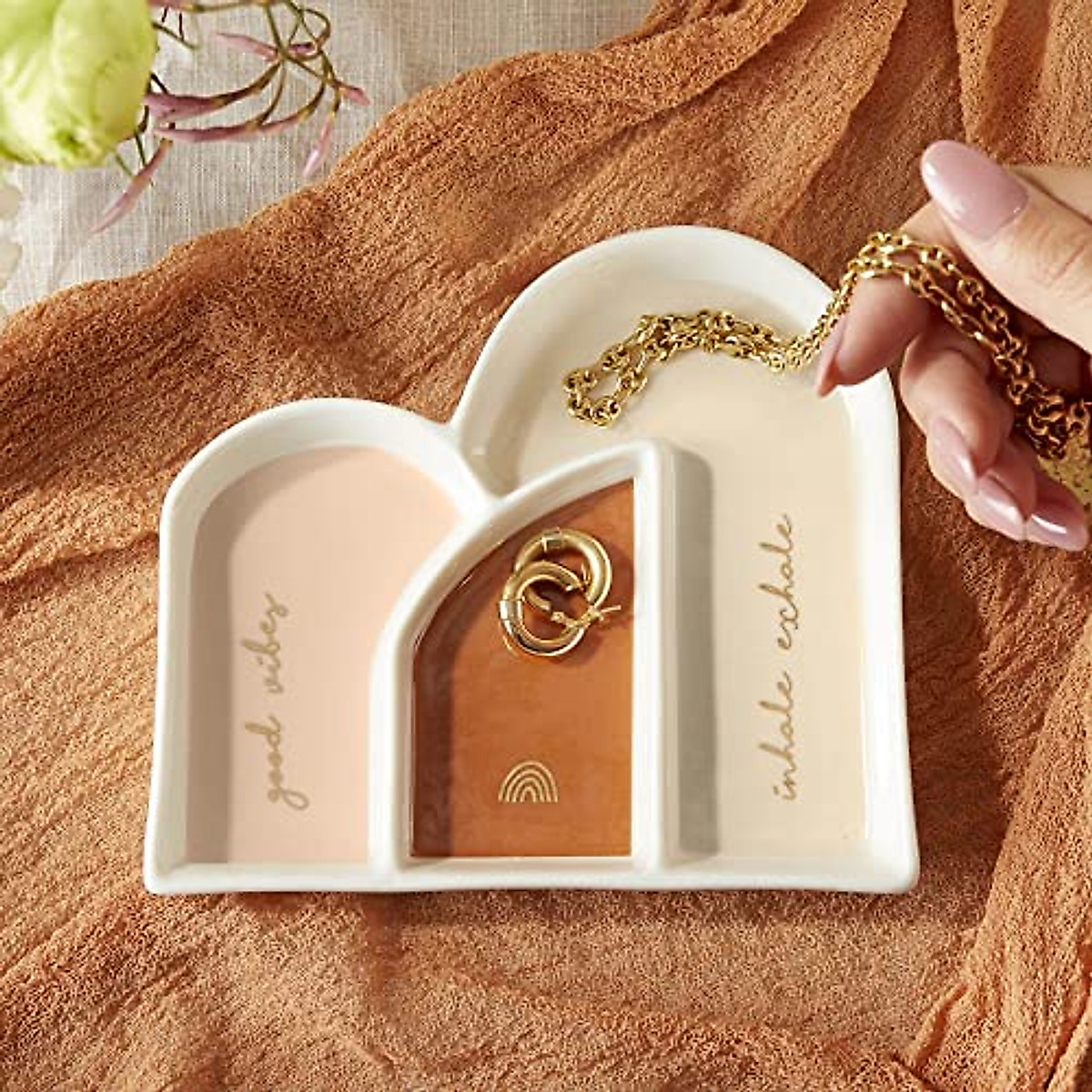 Kate Aspen Boho Arch Trinket Dish - Candy Dish, Shower Prize, Decorative Tray, Ring Holder, Jewelry Tray, Home Décor, One Size (23271NA)