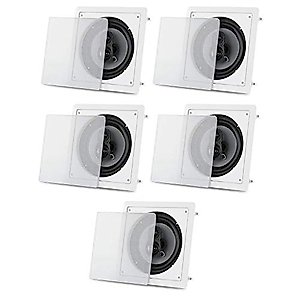 Acoustic Audio CS-I83S in Wall/Ceiling 8" Home Theater 5 Speaker Set 3 Way 1750 Watt CS-I83S-5S