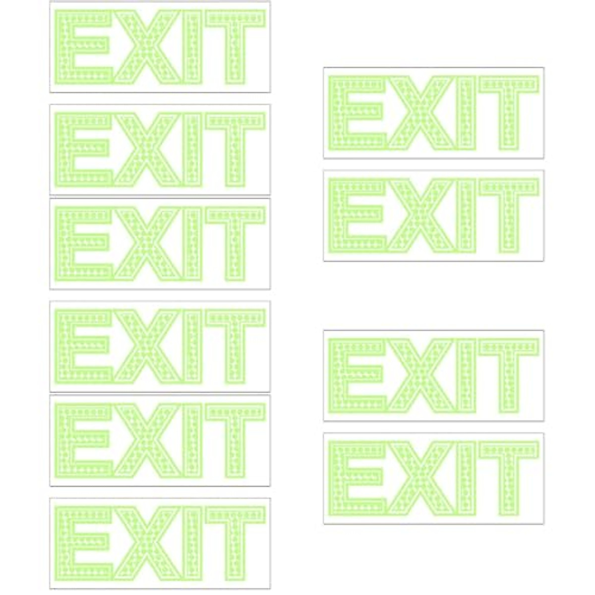 OSALADI 5sets Export Sticker Signs Stickers Exit Sign Protection Sticker Exit Sticker Shopping Mall Exit Decal Sign Sticker Direction Indicator Sticker Glowing Sticker The Pet 2sheets*5