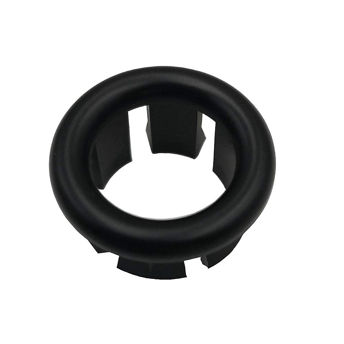 VRSS 10th Grade Electroplating Bathroom Kitchen Sink Basin Trim Overflow Ring Cover Hole Insert in Cap (2Pcs Black)