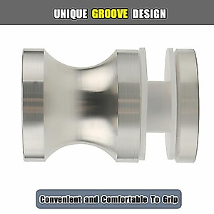 Alise Shower Glass Door Handle,Sliding Shower Doors Knob,One Sided Pull Hardware Replacement Parts for Bathroom Glass Doors,L9000-LS Solid SUS304 Stainless Steel Brushed Nickel