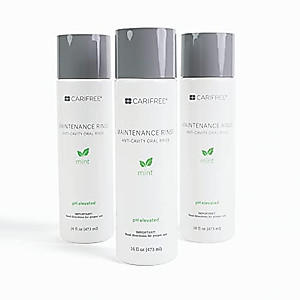 CariFree Maintenance Rinse (Mint): Fluoride Mouthwash | Dentist Recommended Anti-Cavity Oral Care | Neutralizes pH | Freshen Breath | Cavity Prevention (Pack of 3)