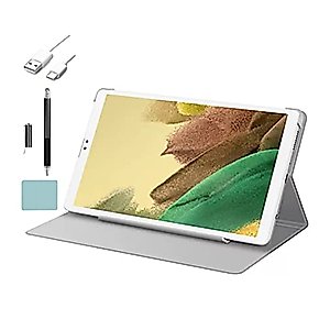 Samsung Galaxy Tab A7 Lite 8.7-inch (1340x800) WiFi Tablet Bundle, Octa-Core Mediatek MT8768T Processor, 3GB RAM, 32GB Storage, Bluetooth, Front & Rear Camera, Android Q, Silver + Accessories