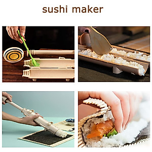 Wtpncil Sushi Roller, Sushi Bazooka, Sushi Maker, Sushi Making Kit, Bamboo Sushi Rolling Mat For Beginners