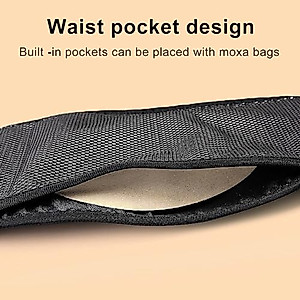 Erhigher Back Heating Pad, Adjustable Even Heating Safe Lower Back Pain Relief Electric Waist Support Vibration Massage Therapy Helpful for Lumbar Spine, Cramps Black