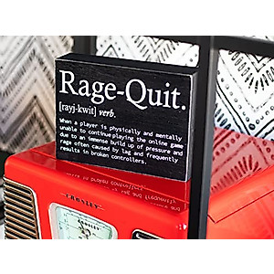 Bella Rosa Home Gamer Room Decor - Gaming Accessories for Game Room - Rage Quit Gifts Video Wall Art - Teen Boy Gifts for Boyfriend