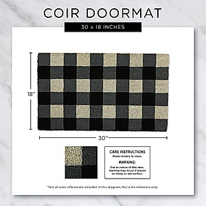 DII Colorful Design Natural Coir Doormat, 18x30, Multi Stripe