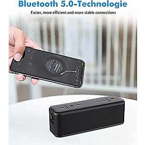 LEZII 40W (Peak 60W) Portable Bluetooth Speakers, Wireless Speaker with 360°TWS Surround Sound, IPX7 Waterproof with HD Sound, Bluetooth 5.0, 8-12H Playtime, Support TF Card/AUX, Compatible with iOS