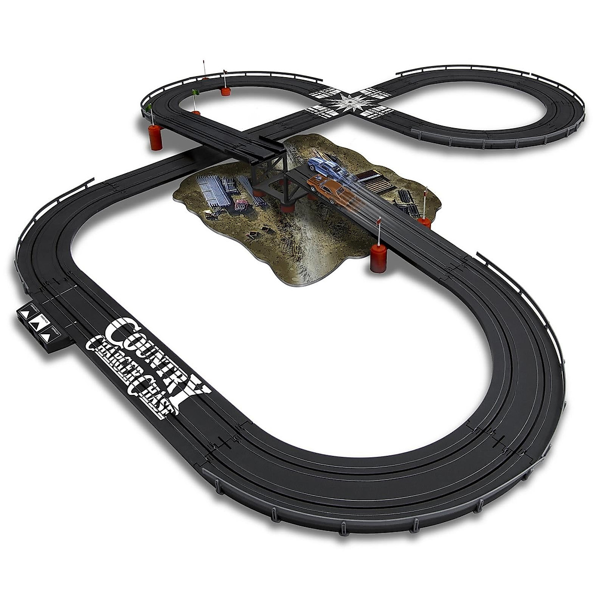 14' County Charger Chase Slot Race Set 1967 Shelby GT500 (Xtraction) 1970 Dodge Charger R/T (Xtraction)