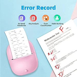 N/A 200dpi Mini Pocket Printer Portable Thermal Printer Photo Picture EList Receipt Printer BT (Color : Blue)