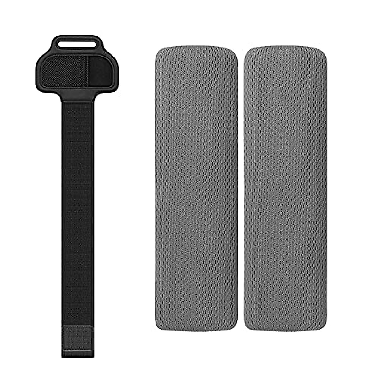 1 Leg Strap and 2 Ring-Con Grips Ring-Con for Nintendo Switch Fit Adventure Game，Non-Slip Grips and Adjustable Leg Strap Compatible （Does not Contain Ring con）(Grey)